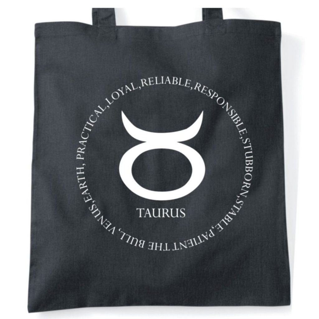 Taurus Tote Bag - Unique little pressie by dizzydaisies